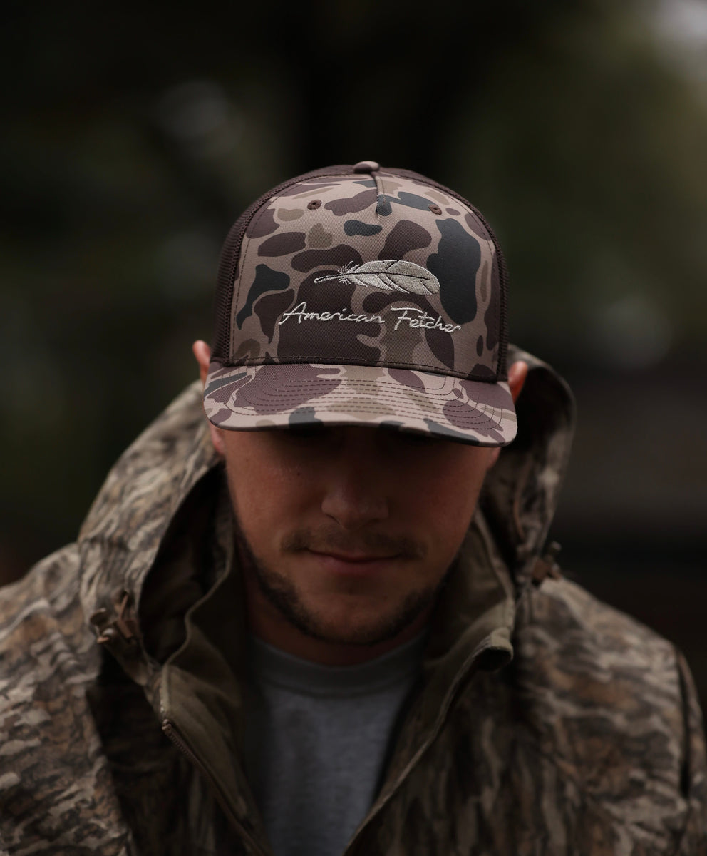 The Feather - 5 Panel Dark Camo – American Fetcher